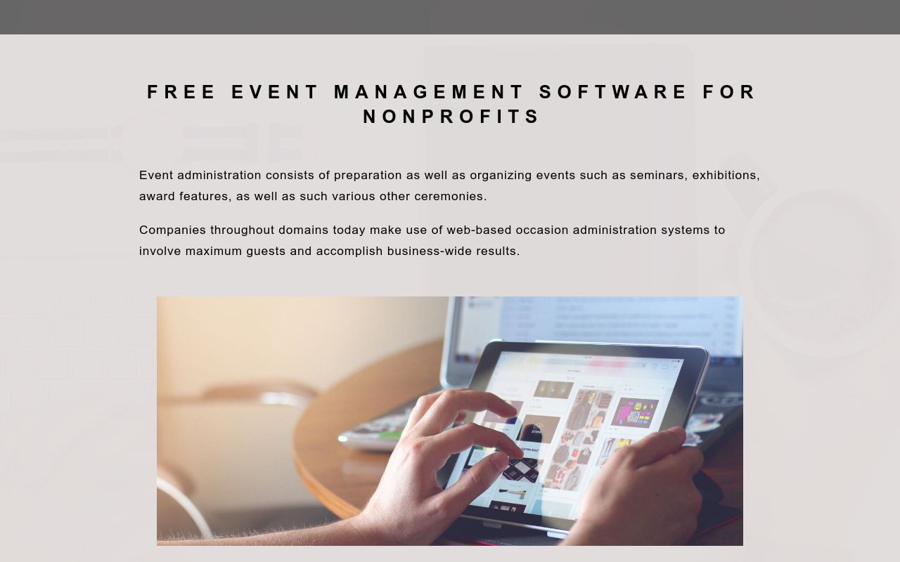 Free event management software for nonprofits